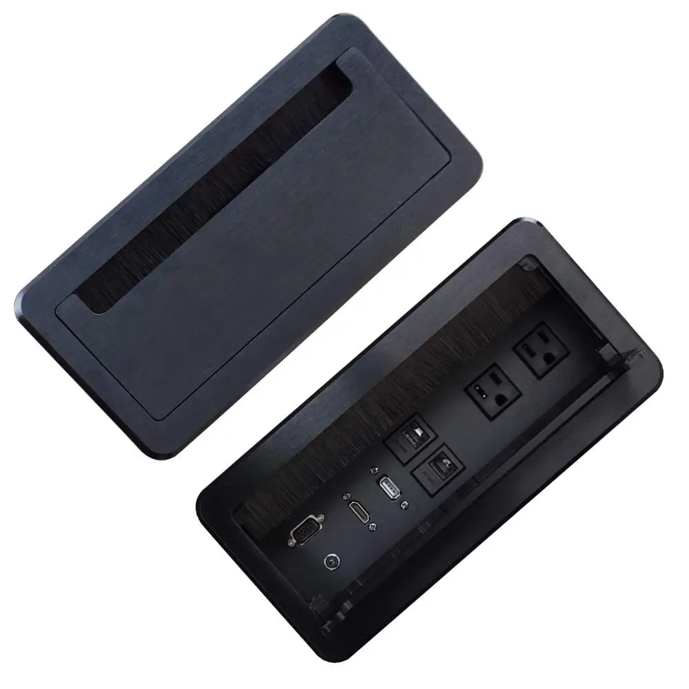 Tabletop Multimedia Connectivity Box Outlet with Power and HDMI free ...