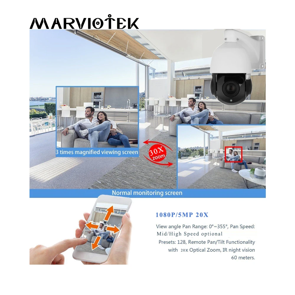 PTZ IP Camera outdoor 5MP 30X Zoom IP PTZ Camera Onvif CCTV Camera IR ...