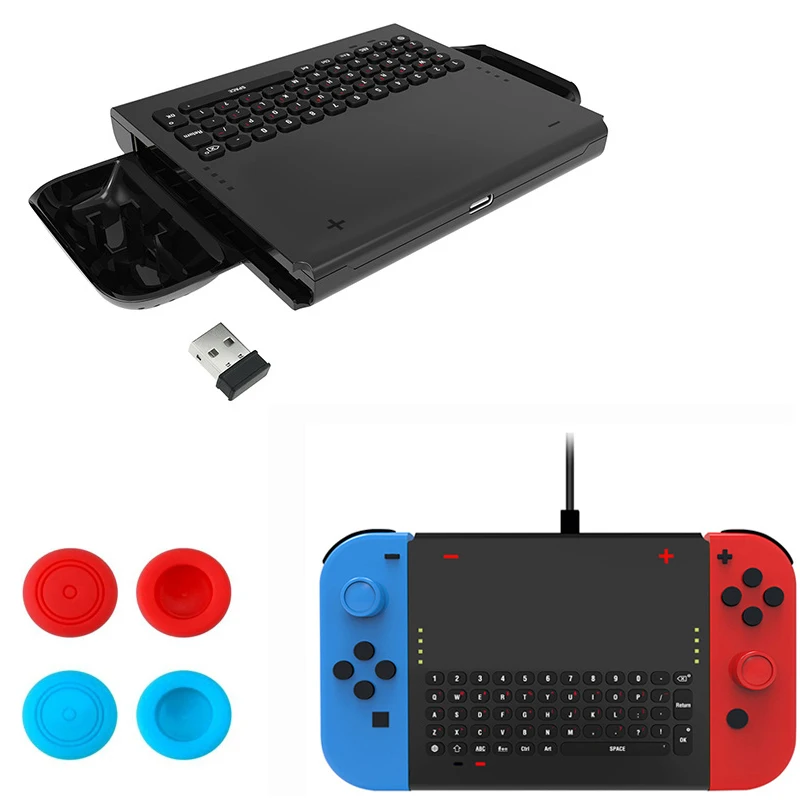 Nintend Switch NS NX 2.4G Wireless Keyboard Gamepad Chatpad Message USB ...