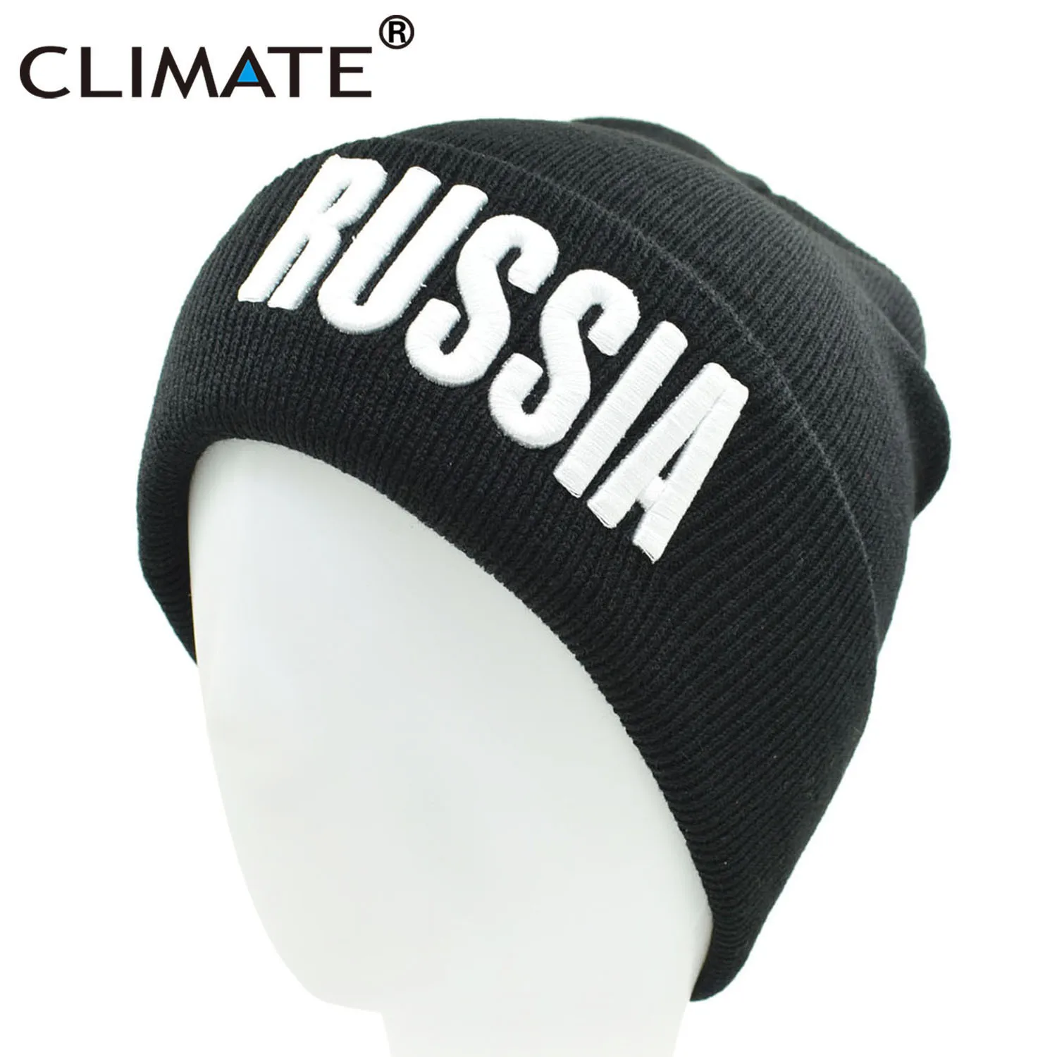 Climate Russia Beanie Hat Skullies Russia Logo Russian National Day ...