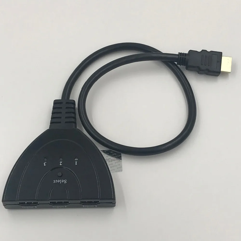 HDTV Splitter 3 input 1 out Triple Female to Male High speed 3F M ...