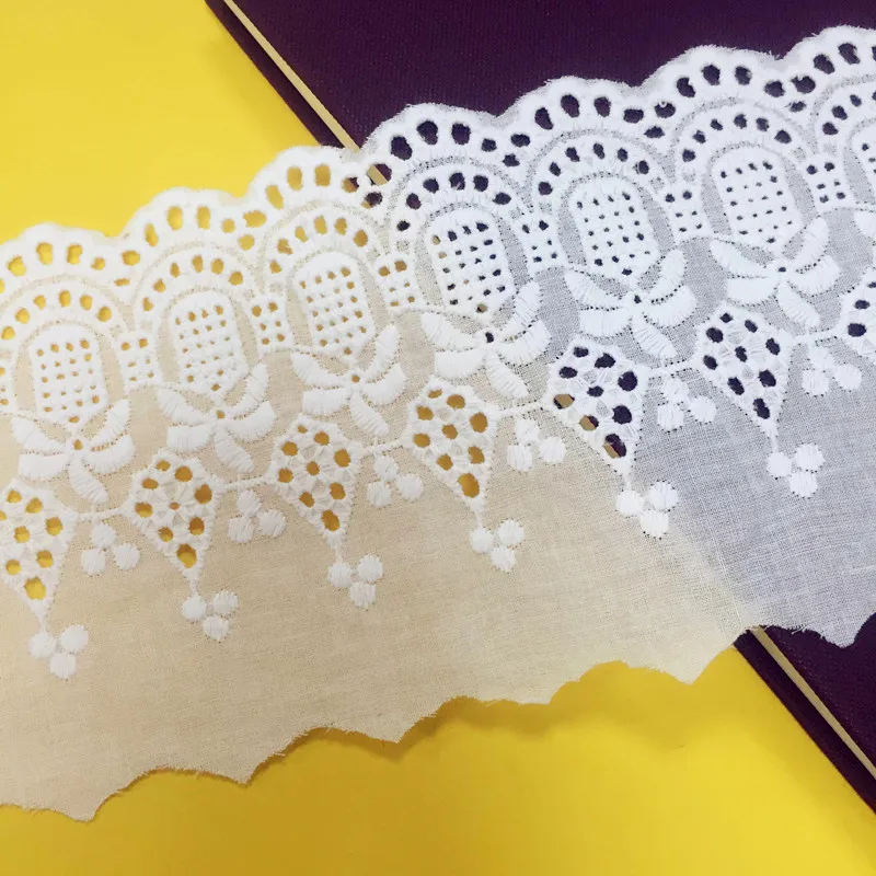 cotton-fabric-cut-out-embroidery-eyelet-wave-edge-lace-10cm-clothes ...