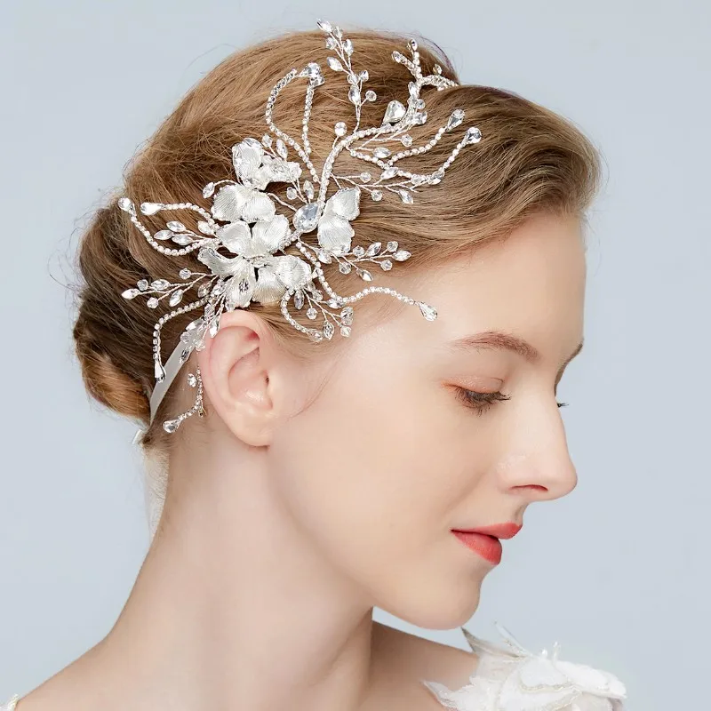 Elegant Wedding Bridal Headbands Handmade Headpiece Crystal Rhinestone