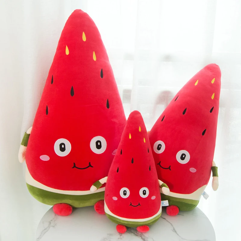 Арбуз клубника груша плюшевые игрушки Kawaii мультфильм милый фрукты ...
