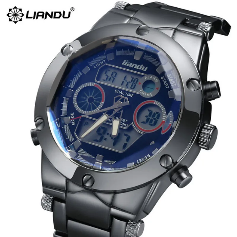 Brand Watches New Arrival Men Analog Digital Watch LCD Display Multi ...