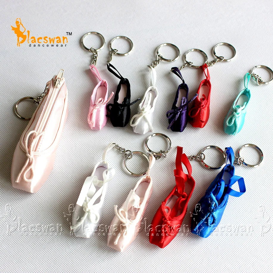 Satin pointe shoe key chain Dance Gifts Ballet shoe Keychain coin purse ...