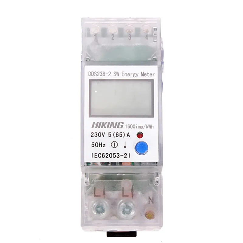 230v 50hz Lcd Display Single Phase Din Rail Kwh Watt Hour Energy Meter ...