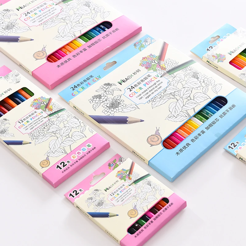 Cartoon children colored pencil primary school supplies color painting ...