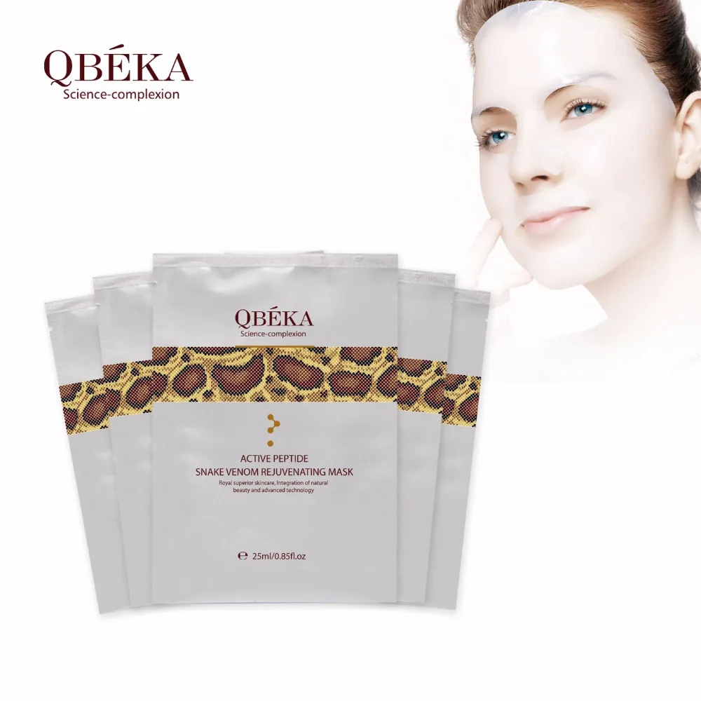 5 Pcs/Box Biological Fiber Face Mask Snake Venom Active Peptide ...