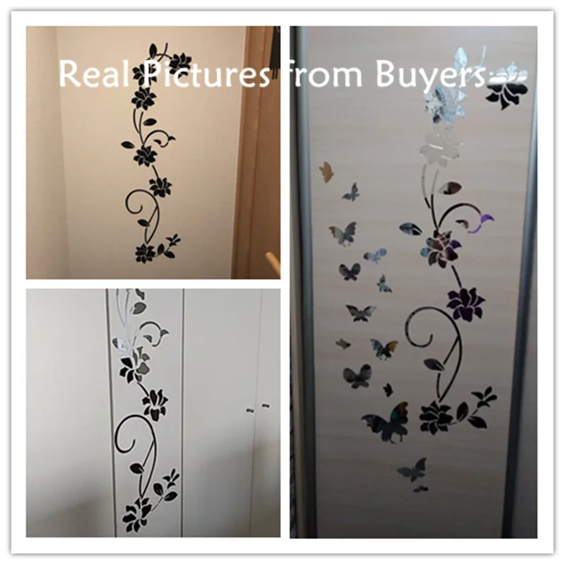 3d цветочным принтом в стиле «сделай сам в форме наклейки на стену акриловые фрески современные