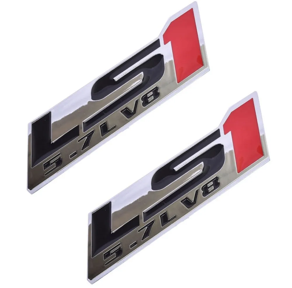 2pcs LS1 5.7L V8 Engine Emblems Badge for Chevy Chevrolet Silverado ...
