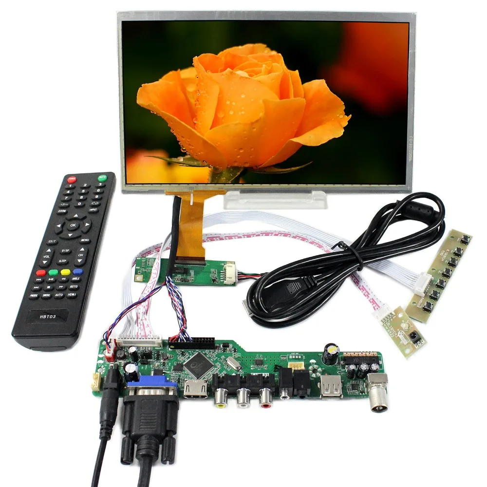 Tv+vga+hd Mi+av+usb Lcd Controller Board With 10.1inch 1366x768 ...