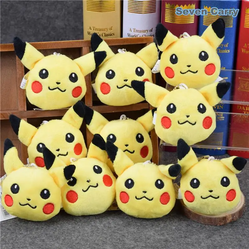 Anime Cartoon Pikachu Plush Toy Doll with Ring Soft Stuffed Doll Phone ...
