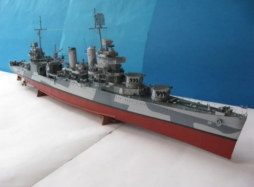 High Quality World War Ii American Heavy Cruiser 3d Paper Model Kit ...