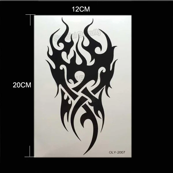 Men black armband tattoo temporary tattoo sticker for men flash tribal ...