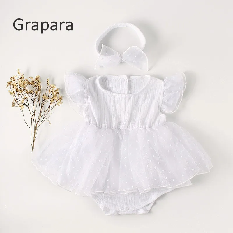 Bebé Ropa Encaje floral sunsuit blanco encantador Encaje bebé Monos ...