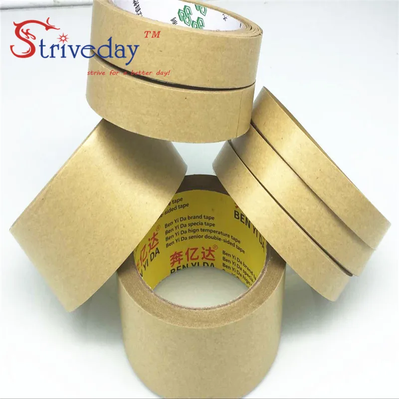 5pcs 25mm Wide 25 Meters Long Water Free Kraft Paper Tape Photo Frame ...