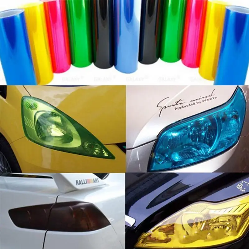 30cm x 100cm Transparent Car Headlight Taillight Tint Vinyl Film ...