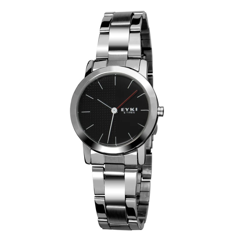EYKI-Brand-Women-Stainless-Steel-Watches-Simple-Black-Dial-Female ...
