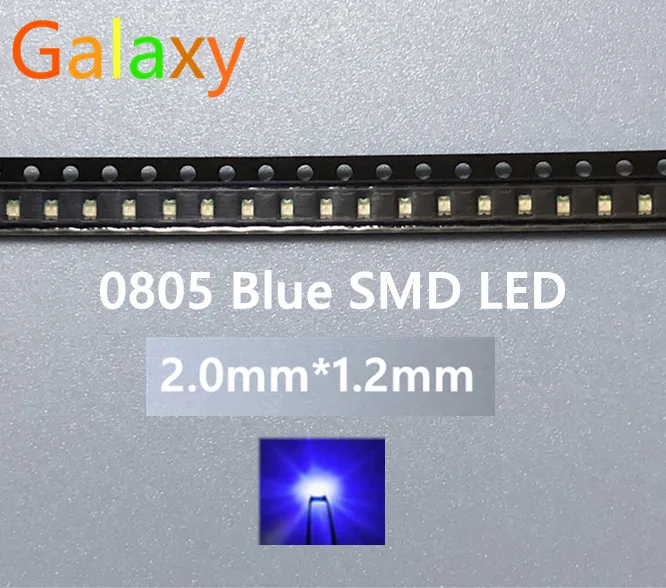 SMD 0805 Blue Super Bright SMD LED Lamps Diodes 0805 LED 0805 diodes 460-465nm 80-120mcd 3.0-3 ...