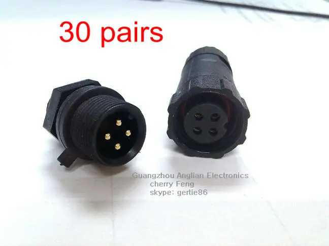 Wholesale 4 Pin Waterproof Connector Ip68 Waterproof Rating Panel Type ...