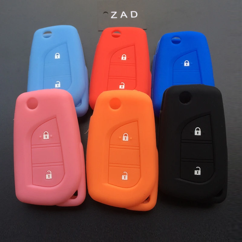 ZAD Silicone rubber car key cover case shell set protector fob for ...