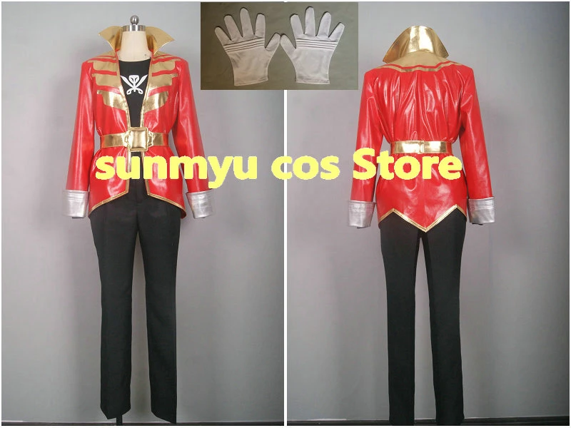 Kaizoku Sentai Gokaiger Gokai Red Cosplay Costume,custom Size Halloween ...