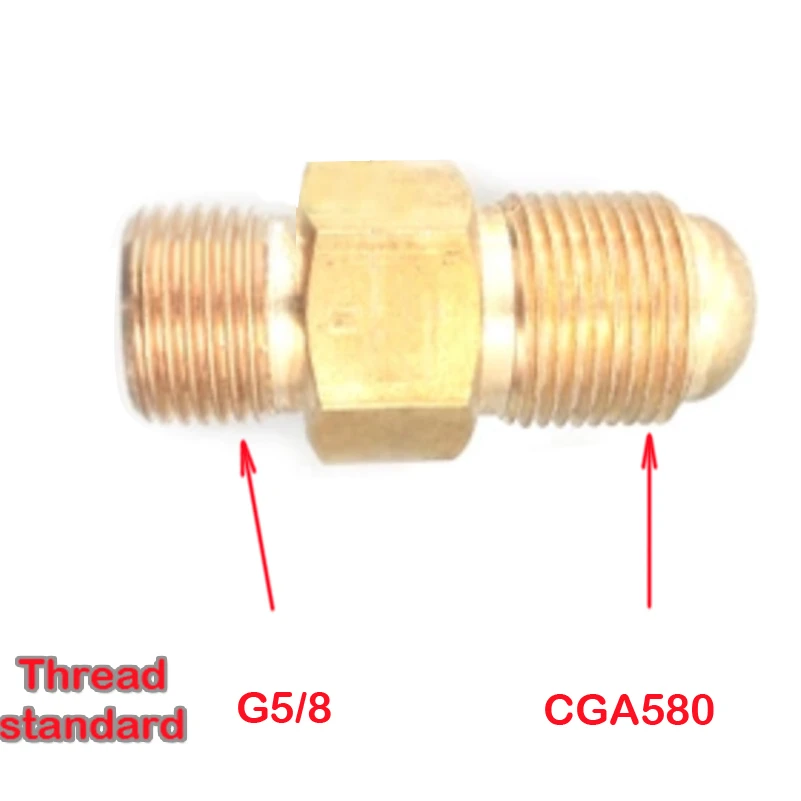 Cga580 To G5/8 Cylinder Adapter, External Thread Interface, Helium ...