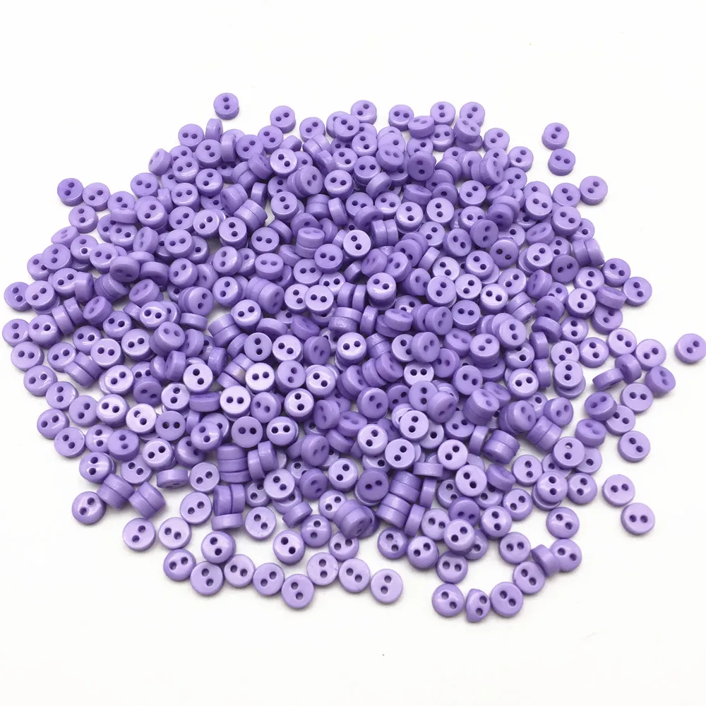 Yiasangly Mini botones redondos lilas, accesorio pequeño de resina de ...