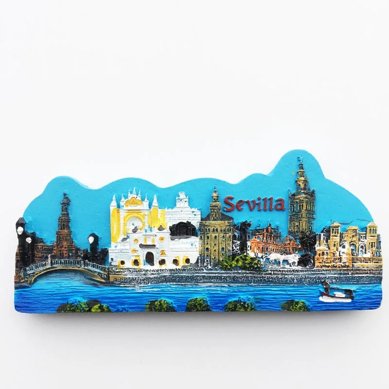 Seville Refrigerator Sticker Creative Spain Landscape Fridge Magnets ...