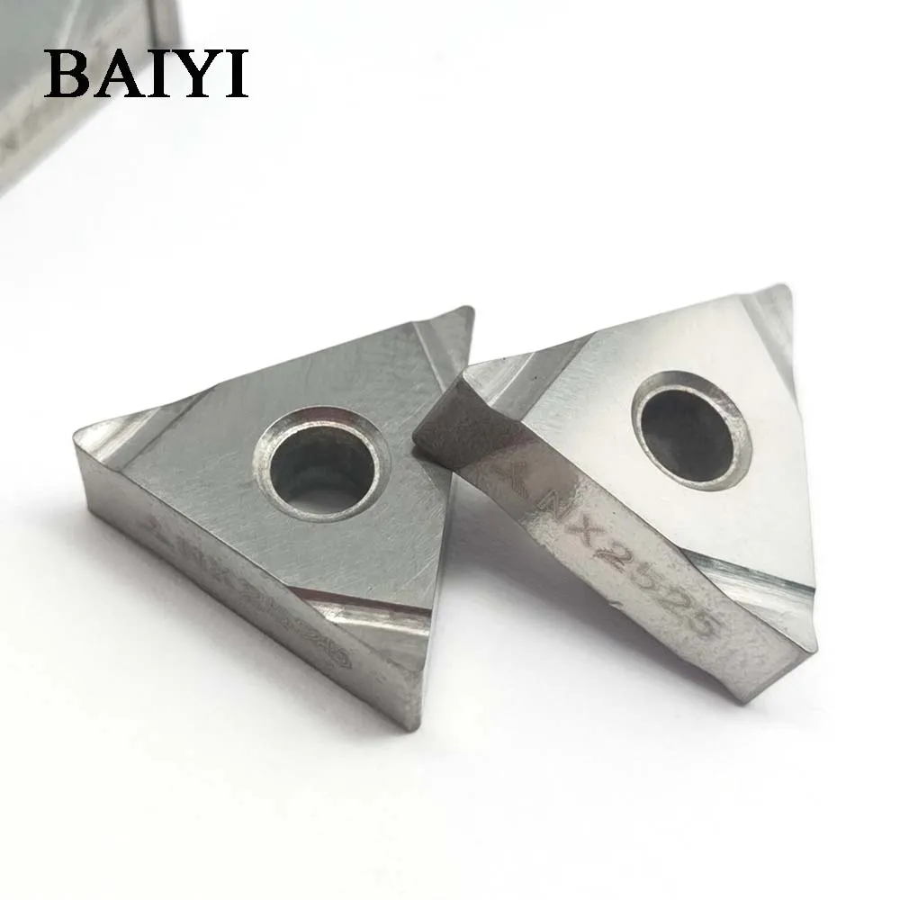 10pcs TNGG160404 L F NX2525 carbide threading insert for thread turning tool holder boring bar ...