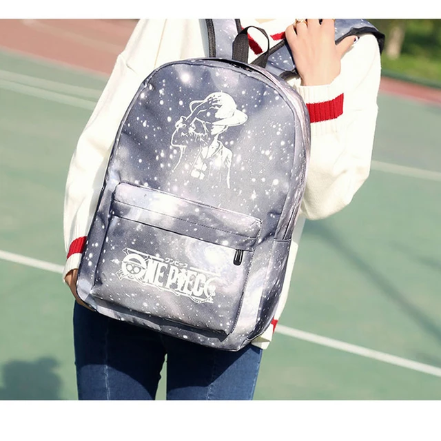 One Piece Luffy Backpack Canvas School Bag - One piece Merchandise ...