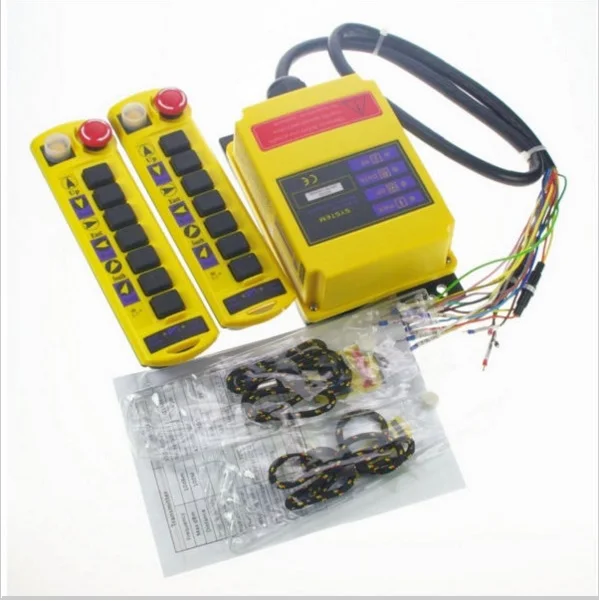 2 Speed 2 Transmitters Control Hoist Crane Radio Remote Control Push ...