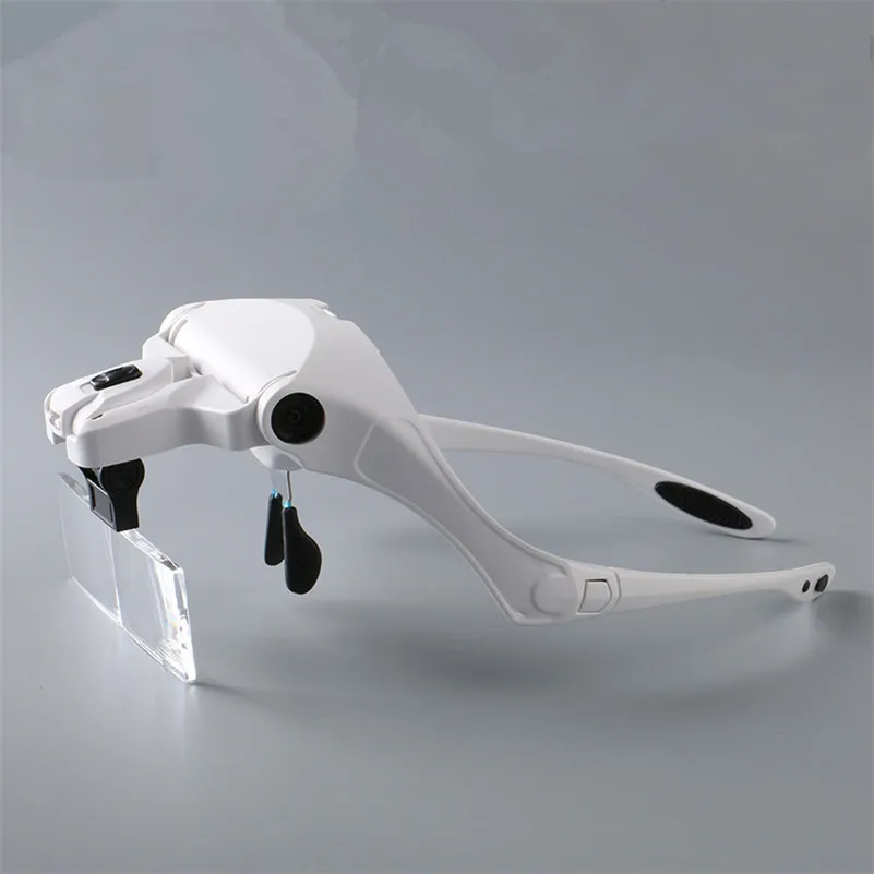 1PCS Magnifier Glasses Eyelash Extension LED Light Magnifying Glasses ...