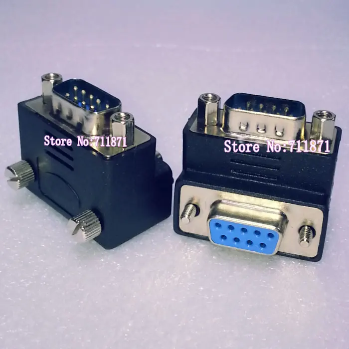 Bend Up Left Right Angle Male Female 9p Rs232 Db9 Adapter 90 Degree ...