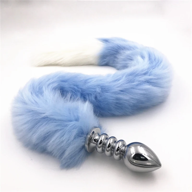 Buy Stainless Steel Thread Butt Plug Wig Tail Anal