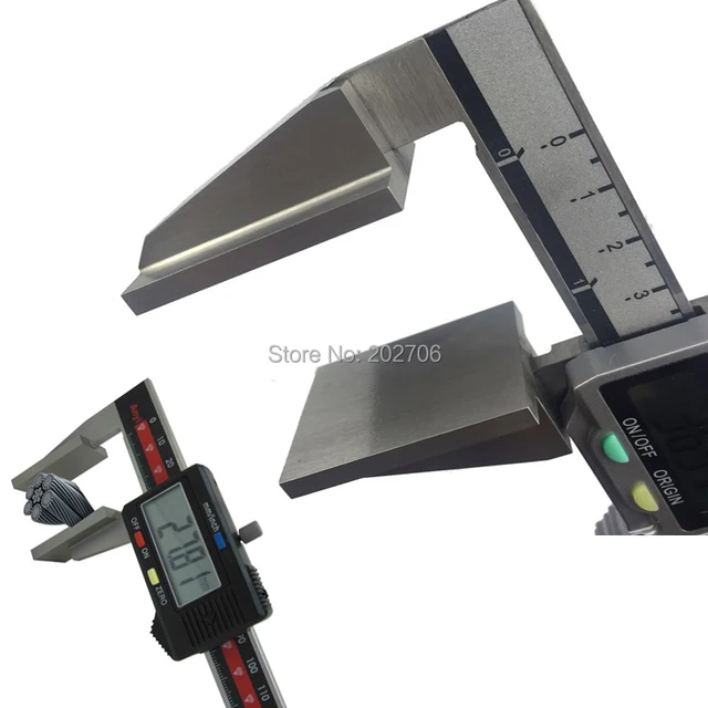 0 150mm 6inch Wire rope calipers wide large jaw BROAD FACE cable ...