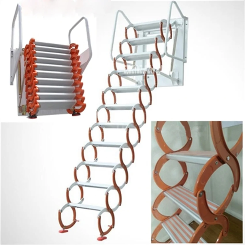 Household Tool Wall Hanging Retractable Staircase 2.5-3M Manual ...