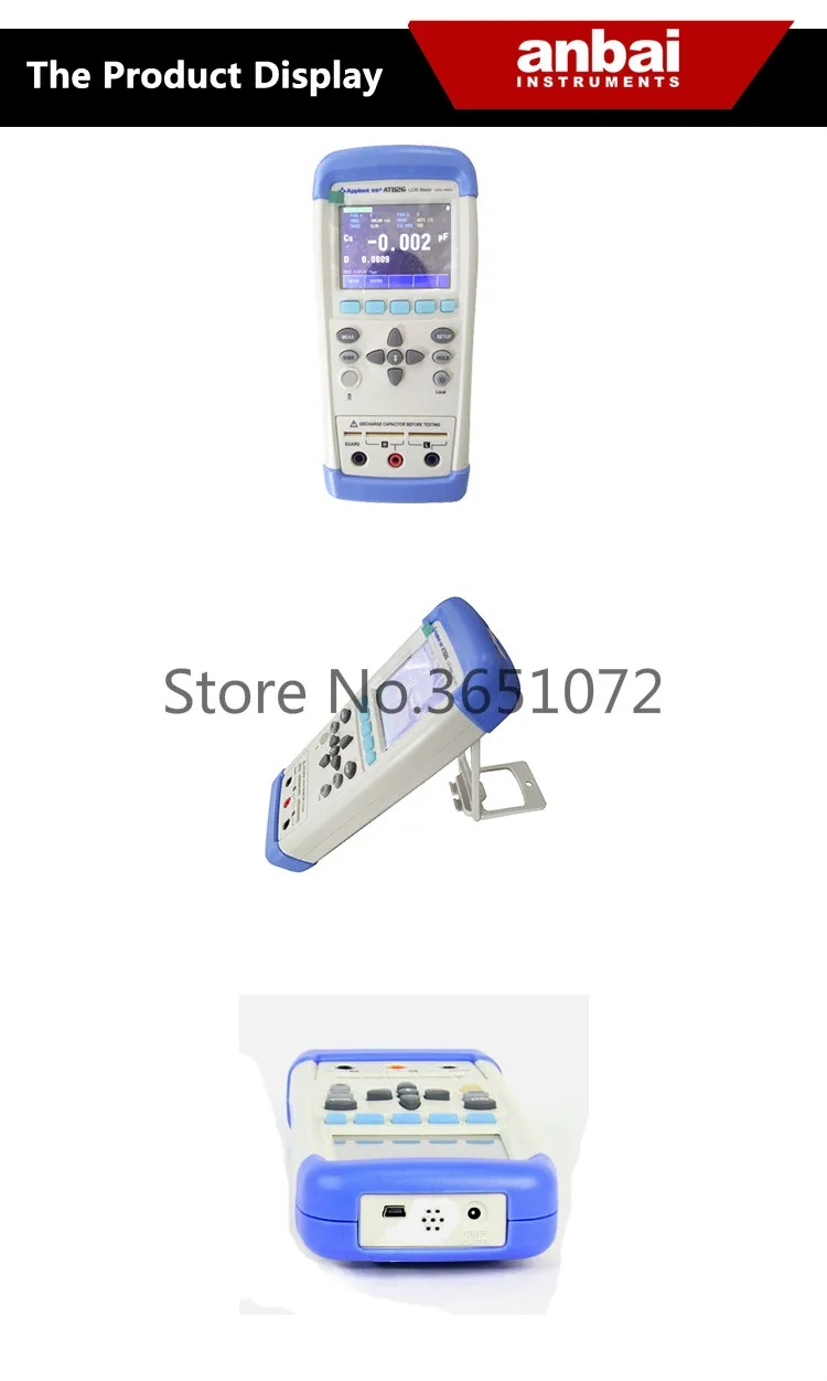 Лидер продаж AT825 RLC метр высокое качество TFT-LCD дисплей Ручной ...