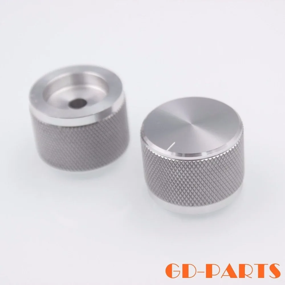 2pcs 30*22mm Silver Anodized Solid Aluminum Volume Control Knob For Cd ...