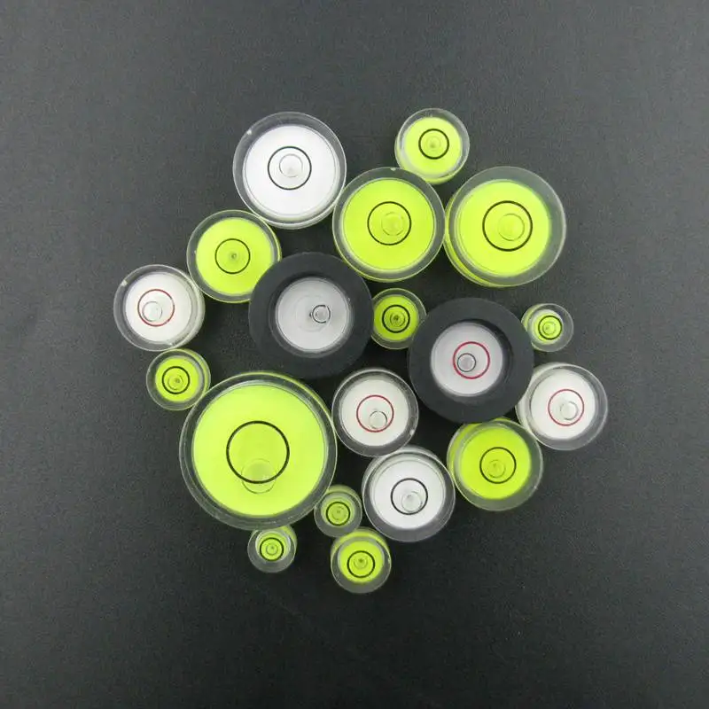 (100 Pieces/Lot) Spirit level vial Round bubble level mini spirit level ...