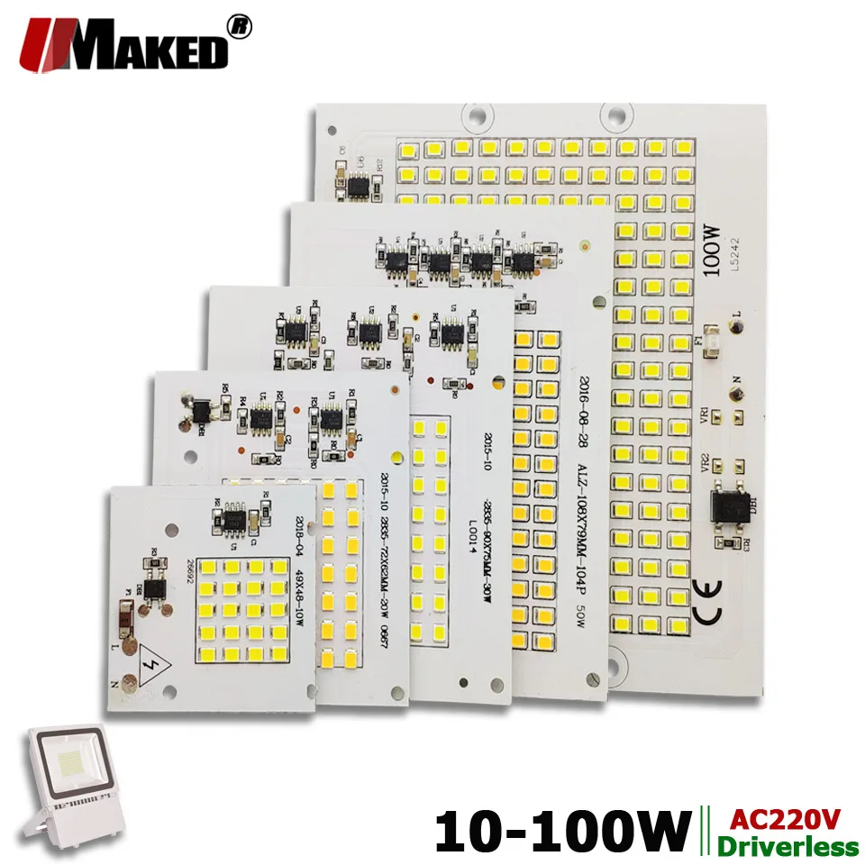 AC220V-LED-PCB-10W-20W-30W-50W-100W-Floodlight-Aluminum-Plate-White ...