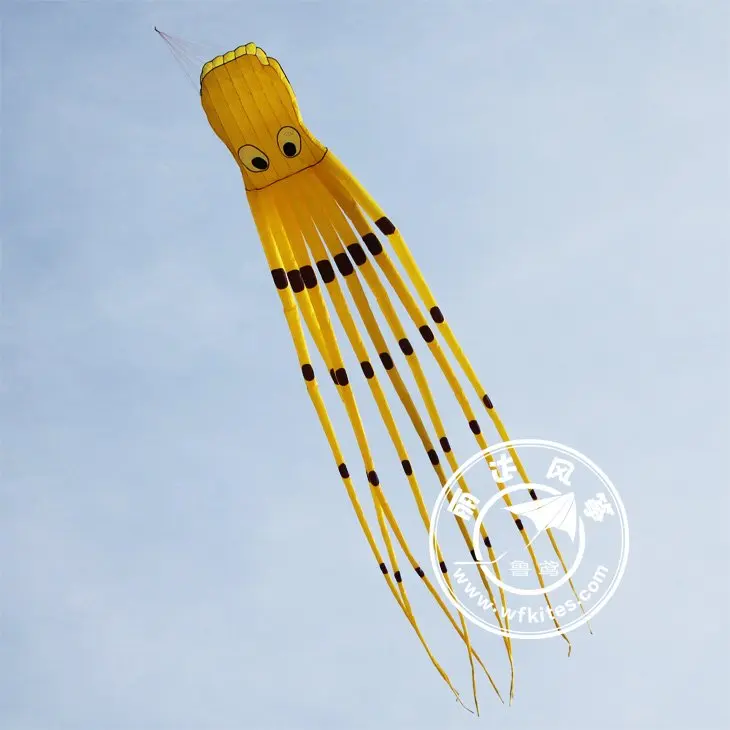 The new 8 meter yellow octopus kite|kite handle|octopus bagkite picture ...