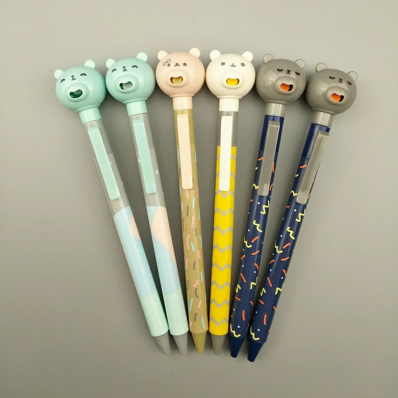 3pcs-lot-Cartoon-Spit-tongue-Ballpoint-Pen-Pressing-plastic-penholder-0 ...