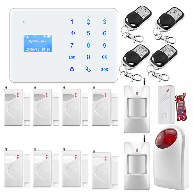 Home Security Alarm System Andorid IOS APP Control Wireless GSM SMS ...
