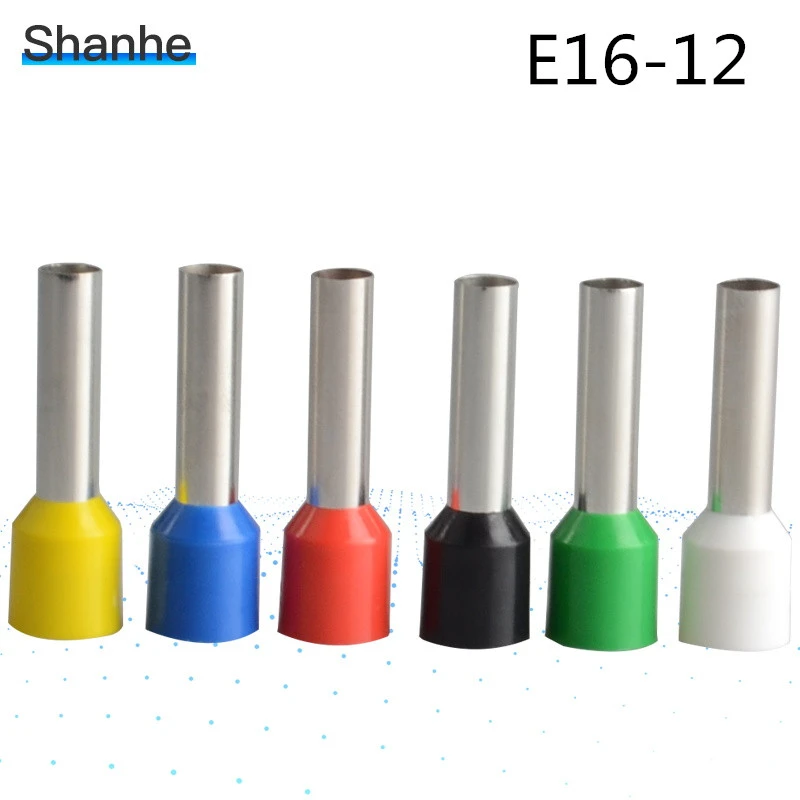 E16 12 Tube insulating Insulated terminals 16MM2 Cable Wire Connector ...