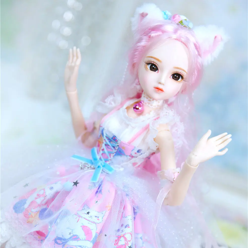Hair Mechanical Joint | Bjd 1 4 Doll Pink | Bjd Doll 1 4 Sd | Dbs Bjd ...
