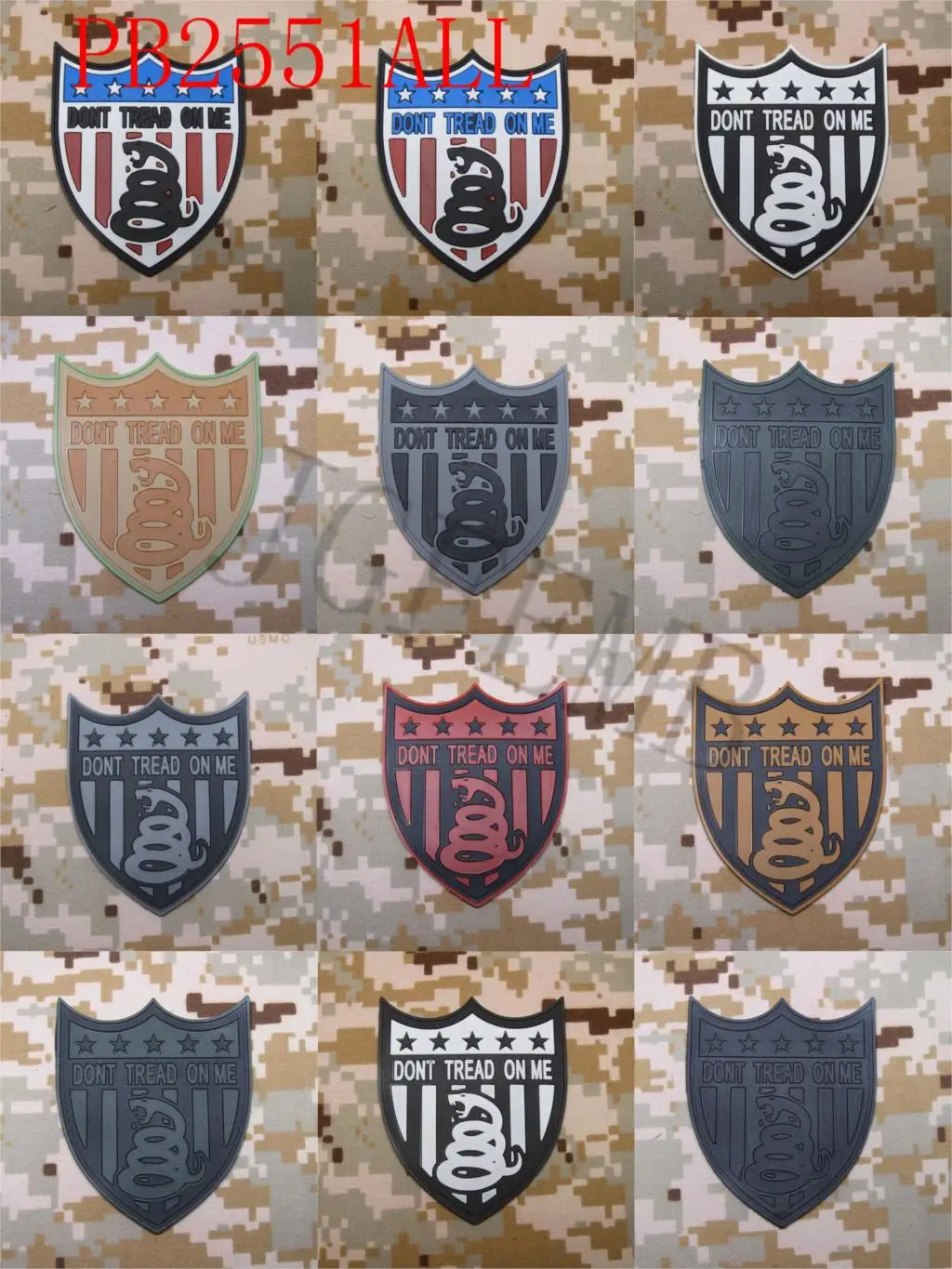 DONT TREAD ON ME Military Tactical Morale 3D PVC patch Shields|patch ...
