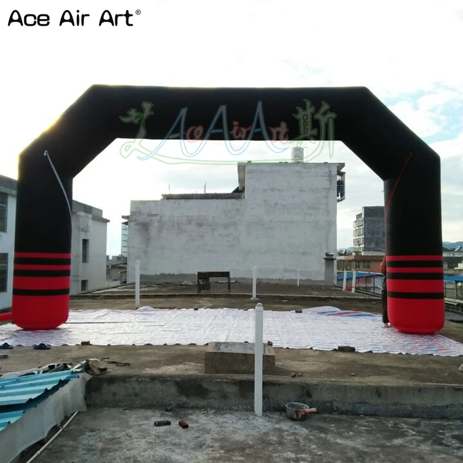 8x4m Black Inflatable Advertising Arch,start Finish Line Archway Event ...