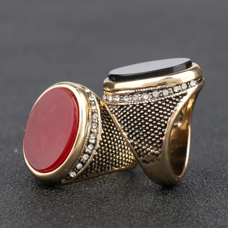 2018 New Arrivals Indian Jewelry Vintage Big Signet Wedding Ring Big ...